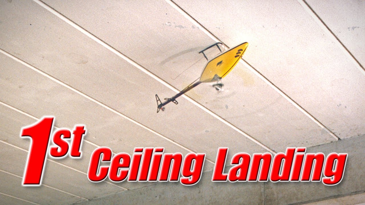 World's first Ceiling Landing of R/C Heli (2002) - YouTube