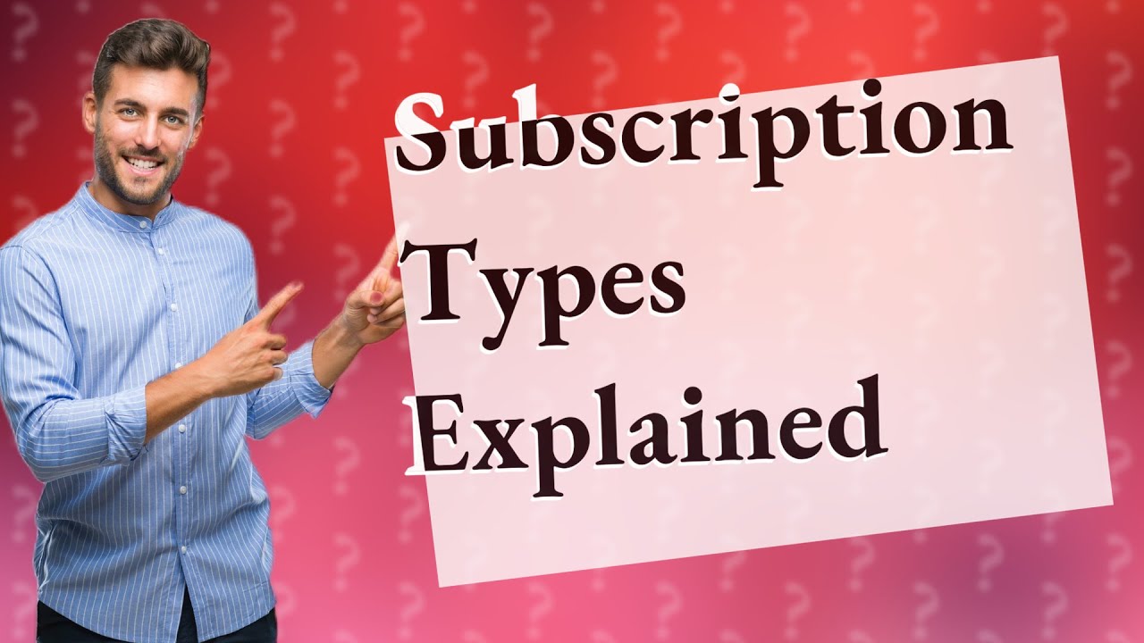 What are subscription types? - YouTube
