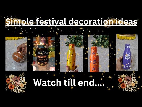 Simple Festival decorations Ideas| Deepavali decorations|Artistic ideas ...