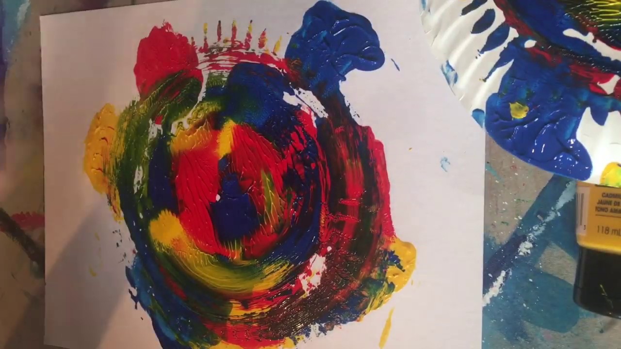 Project: Paper Plate Spin Art. - YouTube