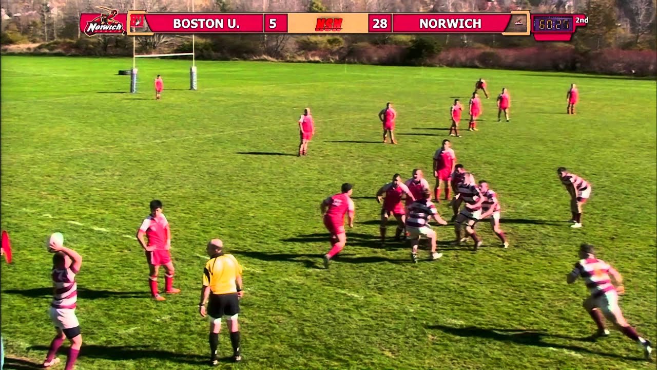 Boston University at Norwich Men's Rugby Highlights - YouTube