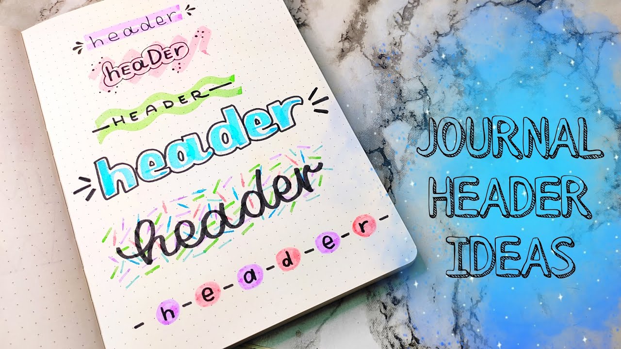 Beginner Journal Header Ideas💡Super Easy Title Hacks For Journal Lovers ...