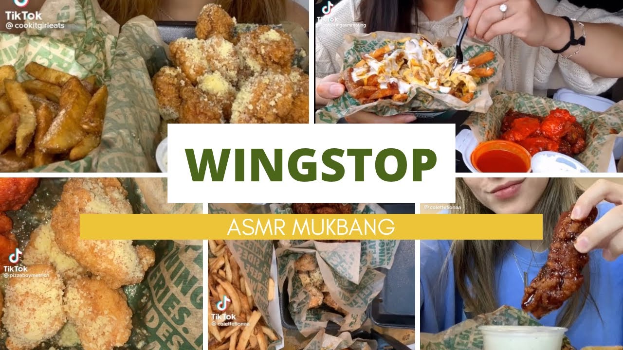 Wing stop asmr Mukbangs viral TikTok compilation Pt 1 - YouTube