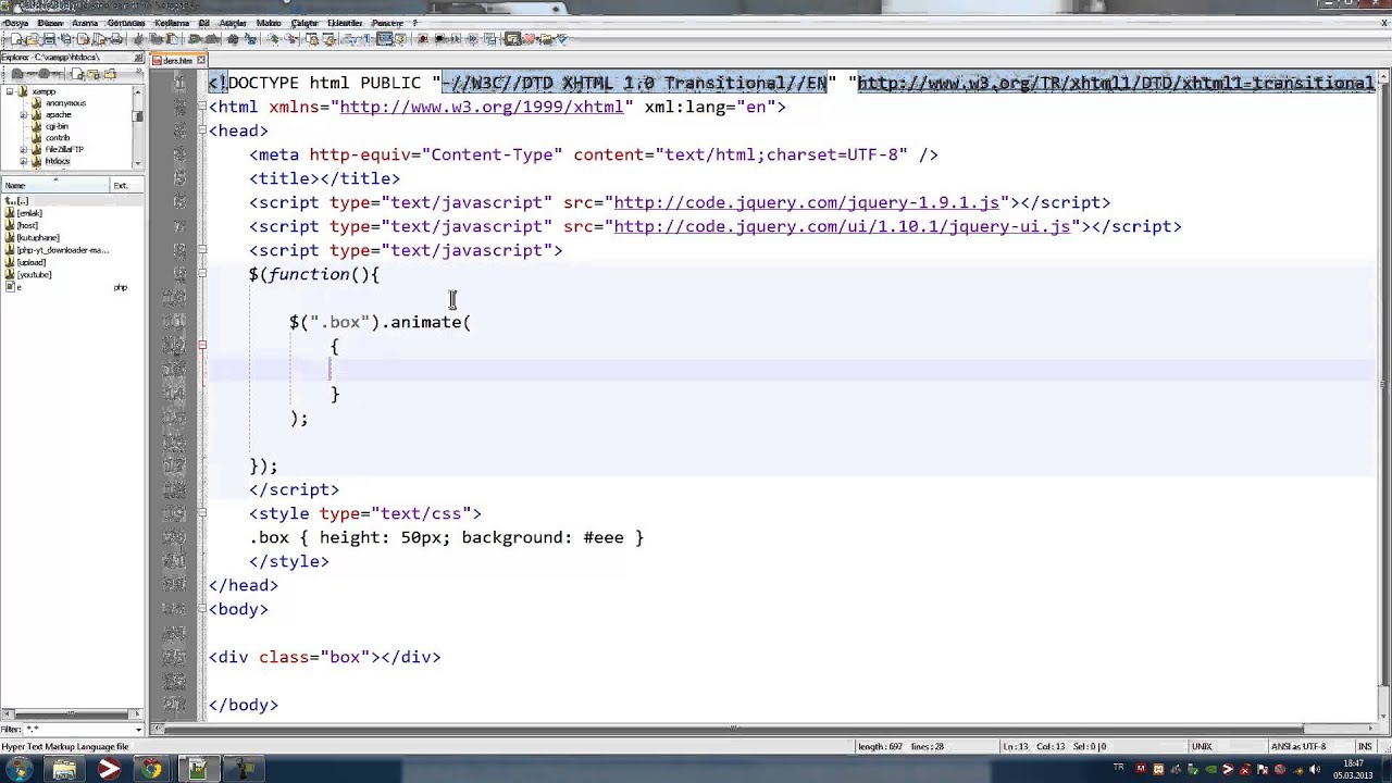 Jquery Easing Kullanımı Youtube