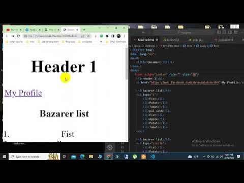 HTML Part -2 , Order List , UnOrder List, Anchor Tag - YouTube