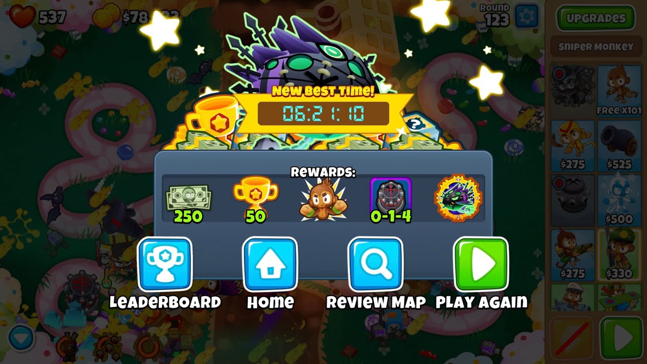 Elite lych ranked in 6:21 on candy falls | BTD 6 - YouTube