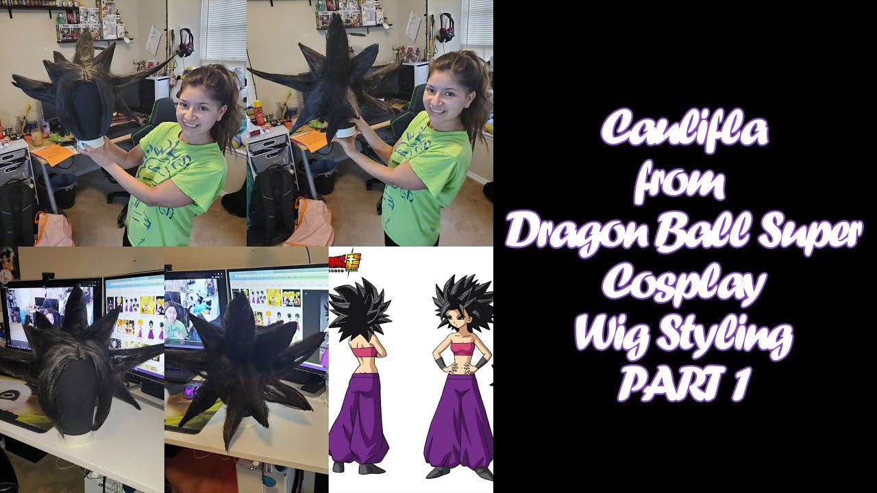 Caulifla from Dragon Ball Super Cosplay Wig Styling Part 1 - YouTube
