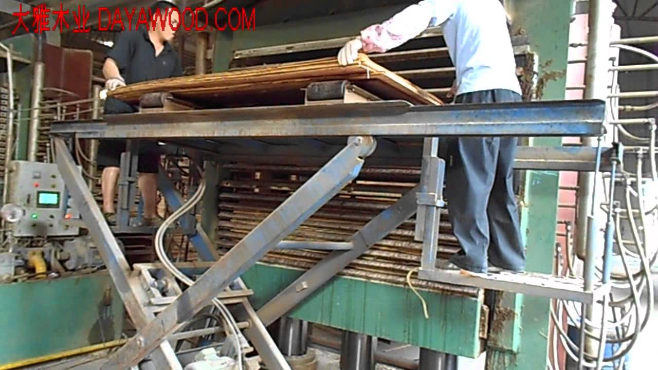 Hot Pressing-Production Process of Concrete Forming Plywood by Daya ...