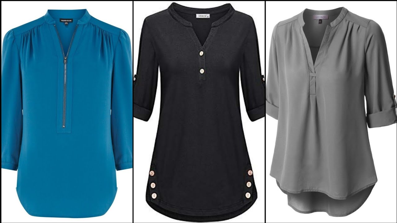 Top Class Stylish And Trendy Designer Simple Plain Shirts /Top/Blouse ...
