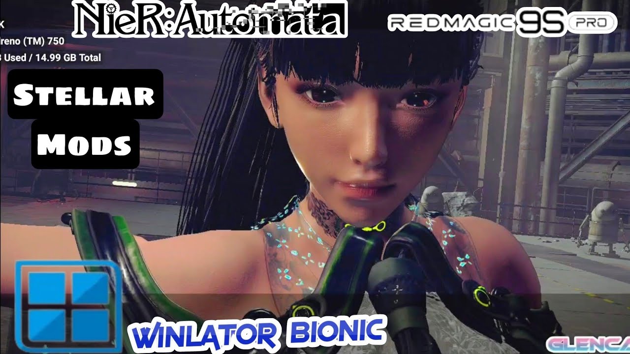 NieR Automata Stellar Mods Custom Set 720p Winlator Bionic Android Offline - YouTube