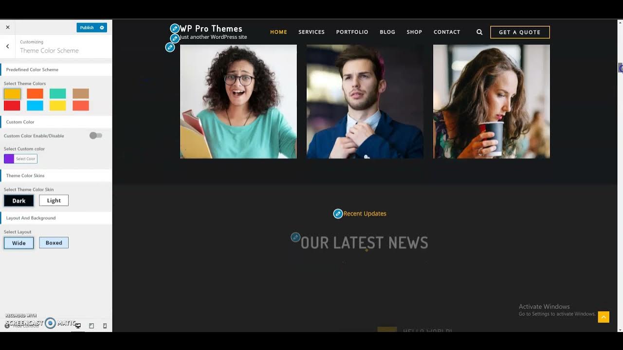 Designexo Pro - How to Configure Theme Color Scheme and Layout - YouTube