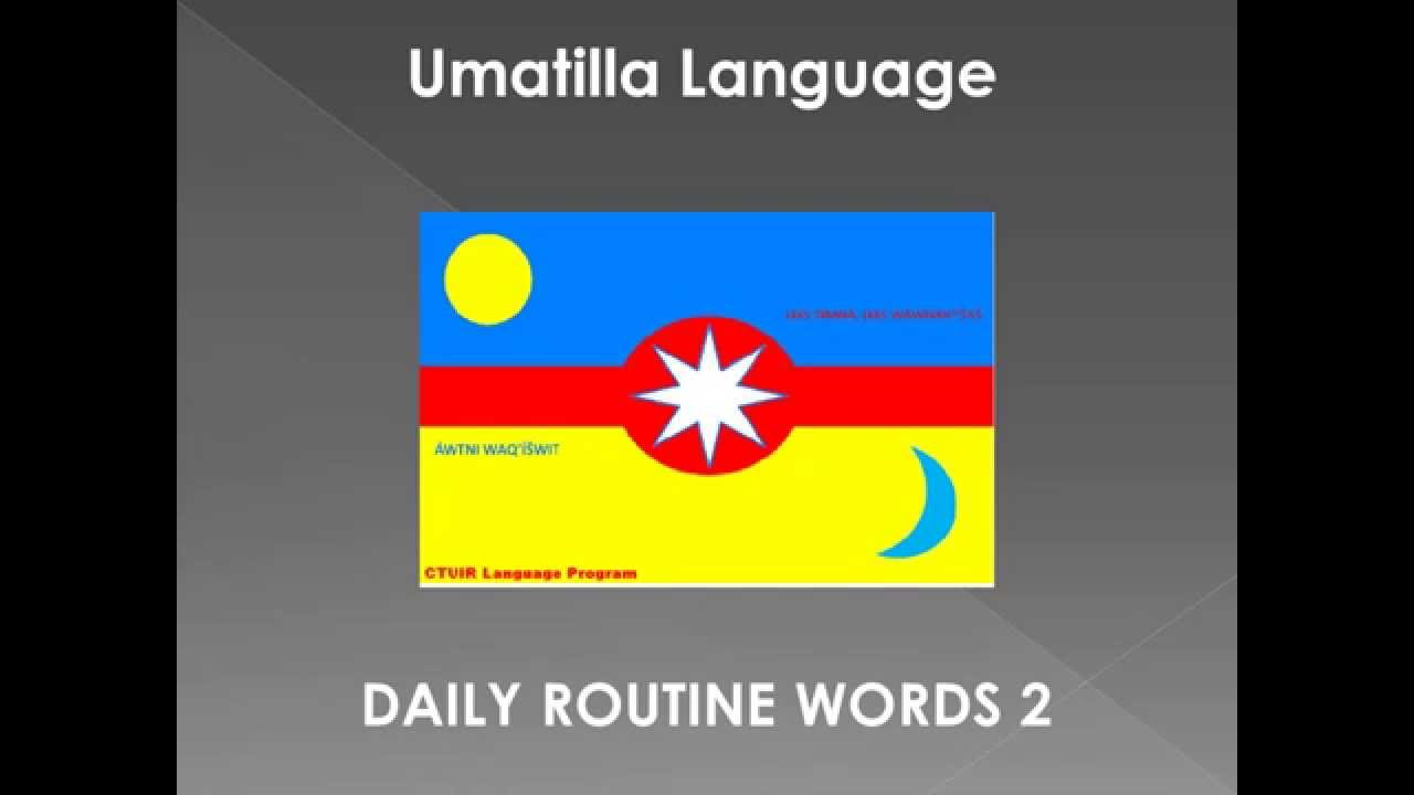 CTUIR Language Program - YouTube