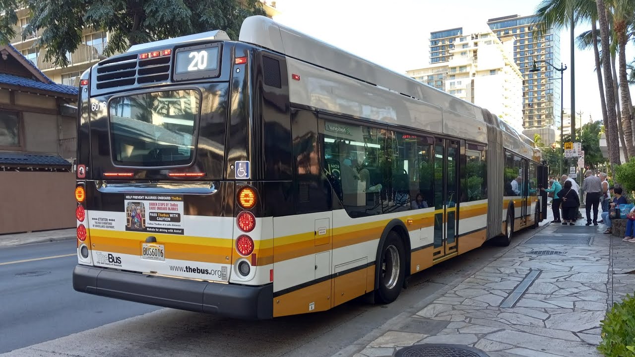 TheBus Honolulu (HI) Route 20 Waikiki Beach & Hotels Bus 6016 [2022 New ...