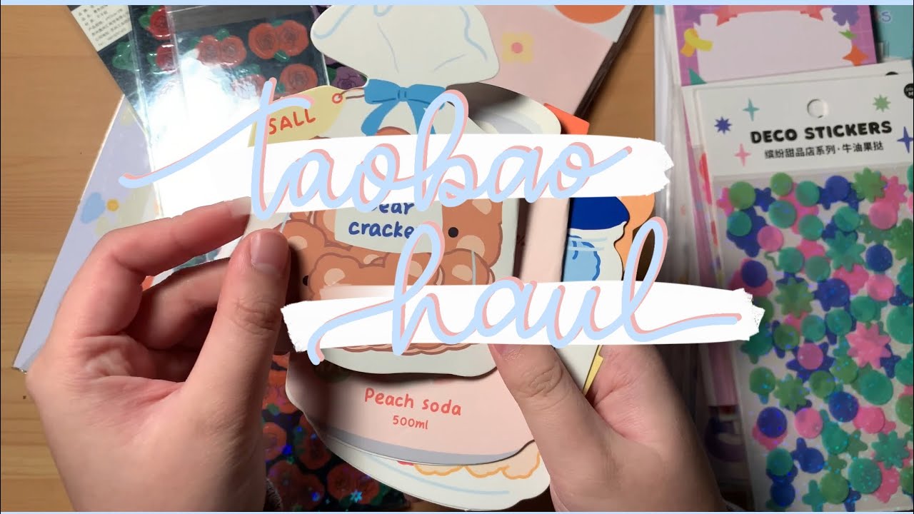 1kg taobao sticker haul!! - YouTube