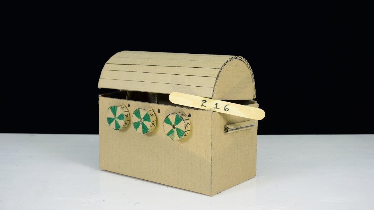 DIY How to Make Safe with Combination Lock from Cardboard #2 - YouTube