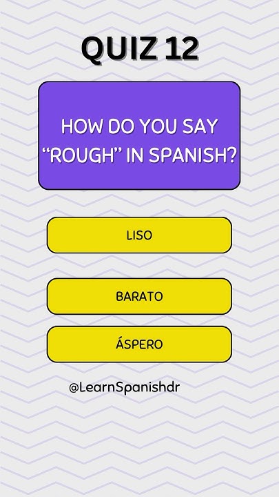 SPANISH QUIZ 12#learnspanish #spanishlanguagelearning #spanishlanguage ...