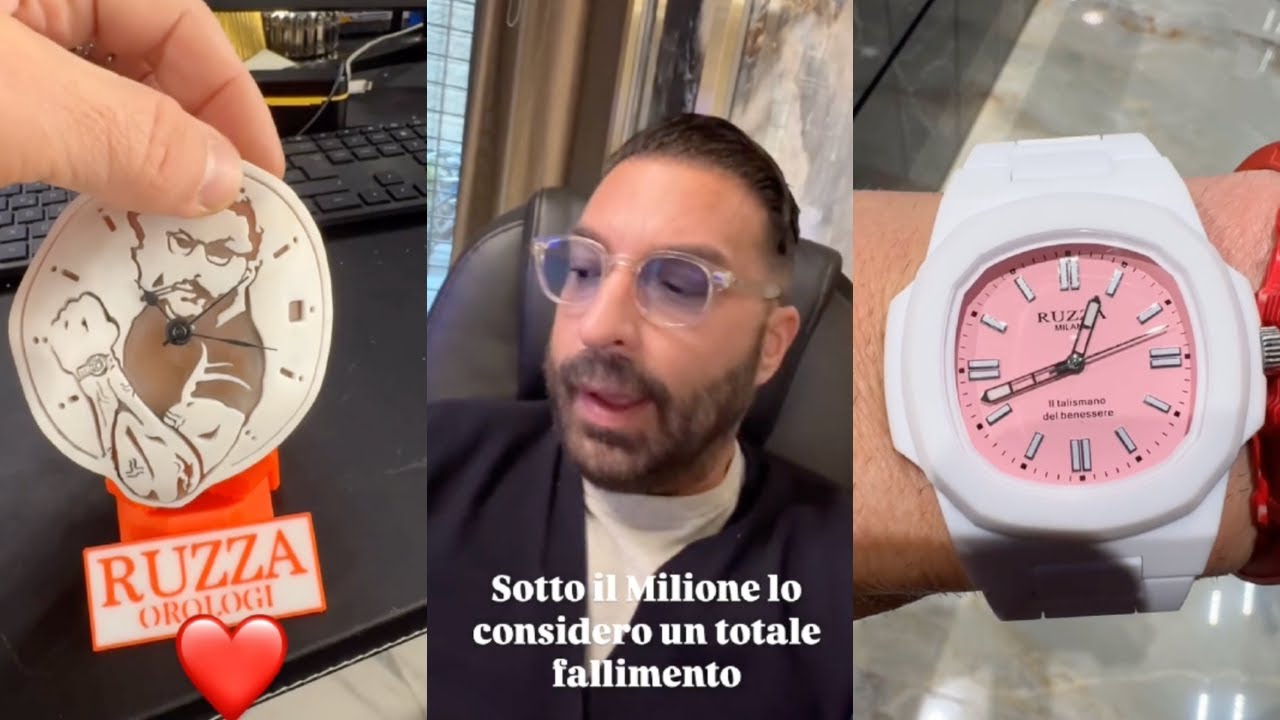 Lorenzo Ruzza se non raggiungerà il milione di vendite di Ruzza Watch ...