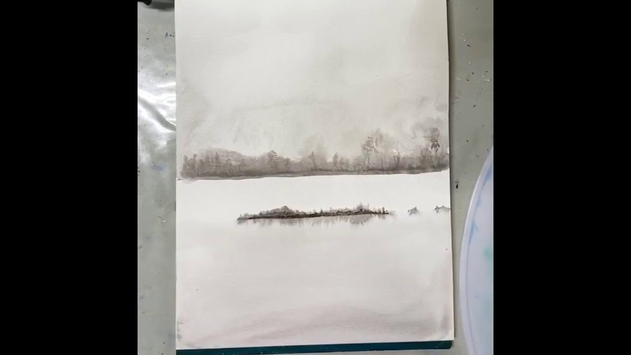 Landscape Ink Drawing - YouTube