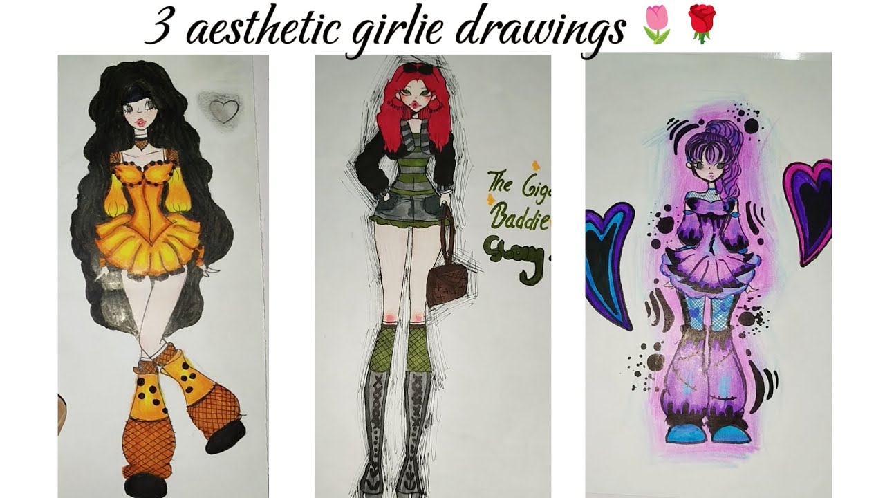 3 aesthetic🌷drawing ideas💞@a.t_studio1 #baddie#drawing#art#cute#diy# ...