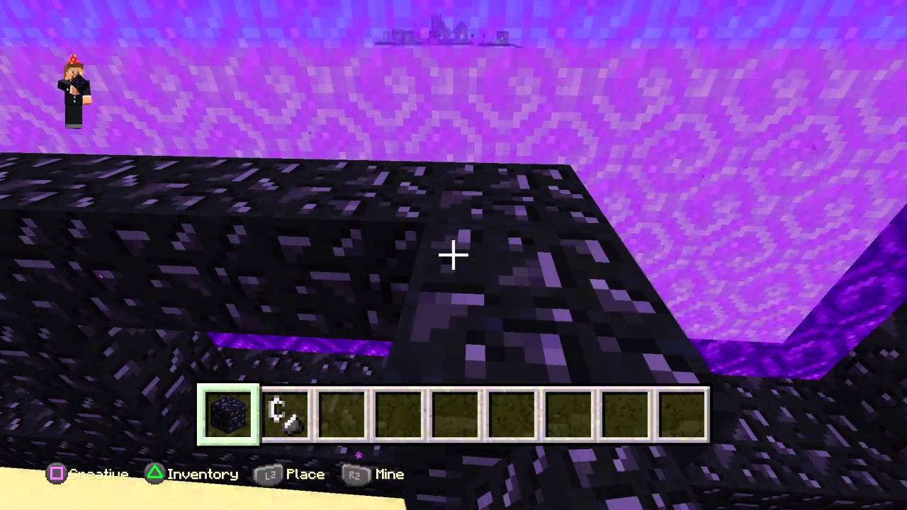 Minecraft: PlayStation4 - HOW TO MAKE A CUSTOM NETHER PORTAL - YouTube