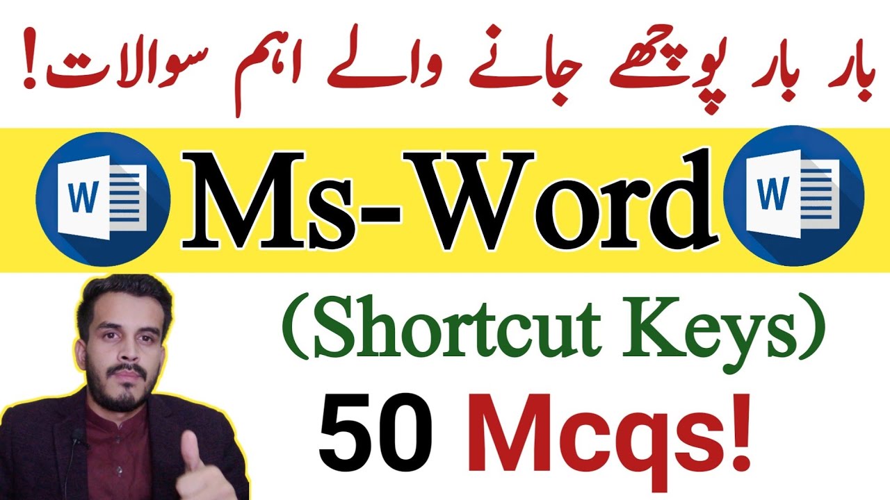 Top 50 Important Ms word shortcut Keys Mcqs|Hub of iQ Gk| - YouTube
