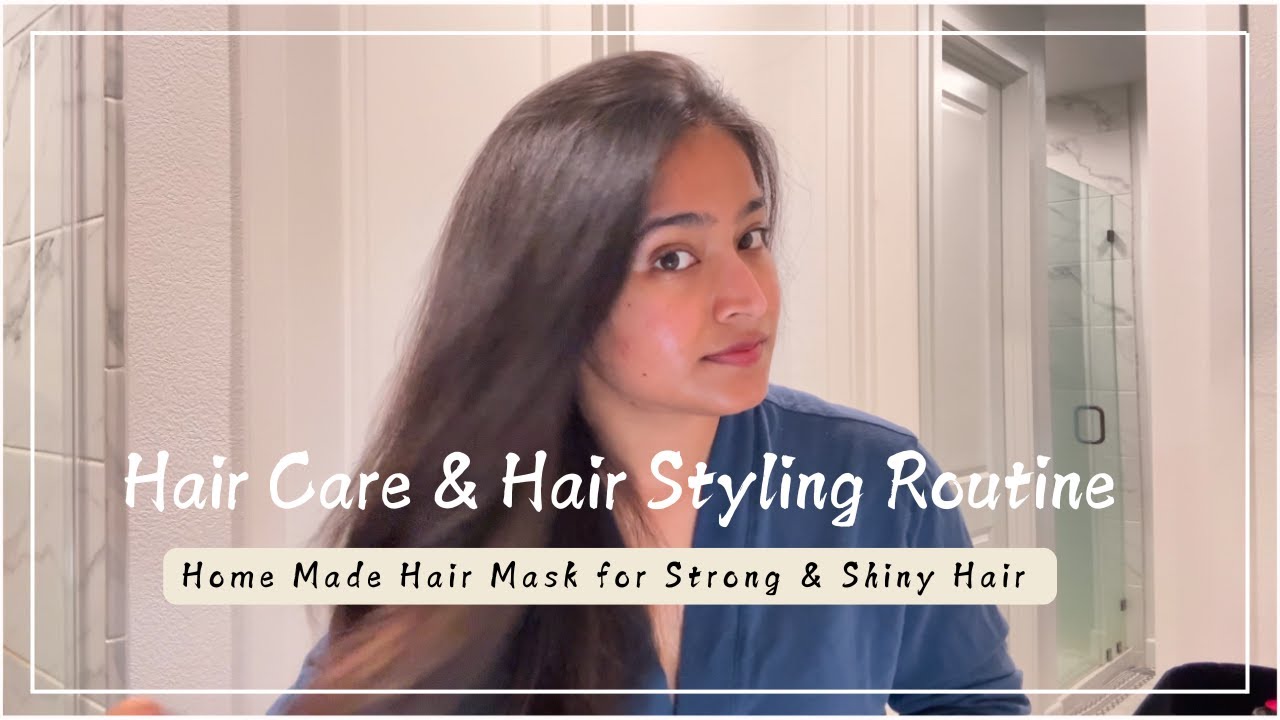 HOMEMADE HAIRMASK FOR HEALTHY & SHINY HAIR | STYLING USING THE DYSON ...