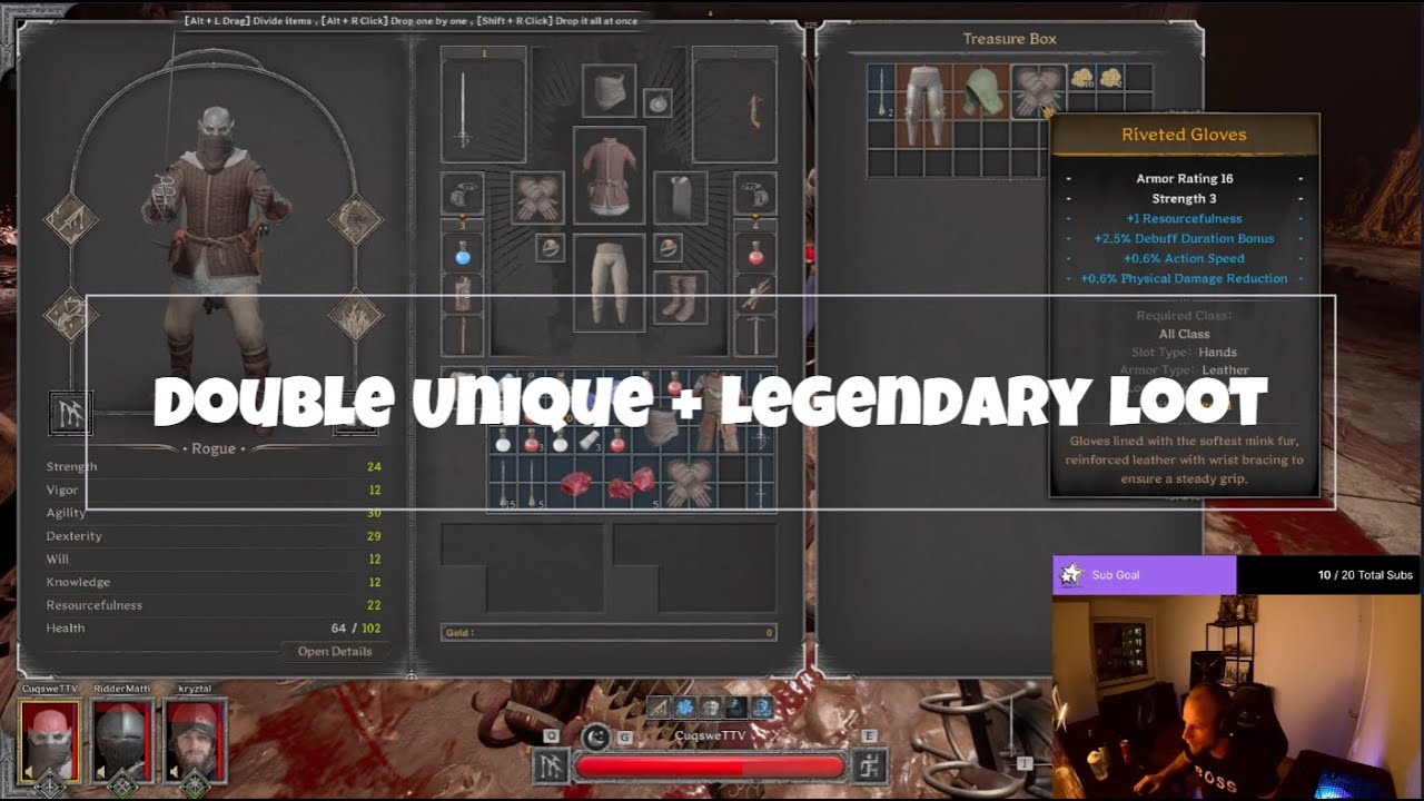 Double Unique + Legendary Loot HR Boss | Dark and Darker | Cuqswe - YouTube