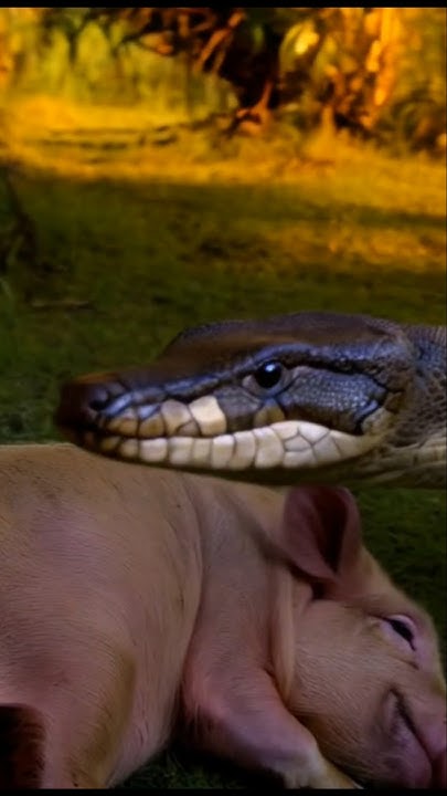 A giant python 🐍 trying to eat thier pig 🐖 - YouTube
