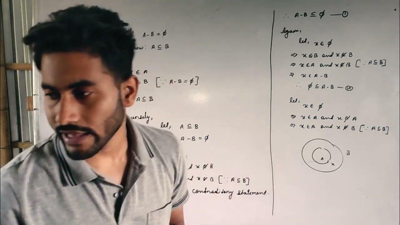 Class 9 | Advanced Mathematics | Chapter 2 | Sets Exercise 2.4 Question 1 A b & c ...