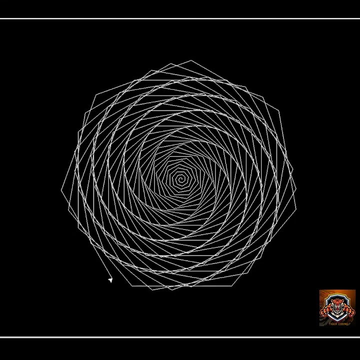 Created a Illusion Drawing Using python turtle #python #turtle #illusion #visualstudio #shorts ...