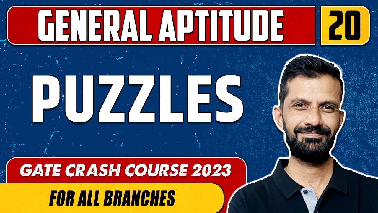 General Aptitude 20 | PUZZLES | GATE - For All Branches - YouTube