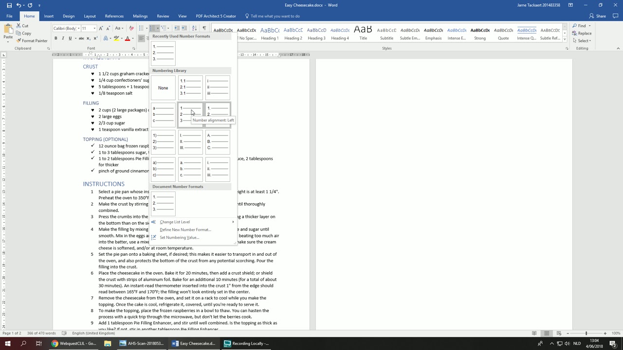 Customize bulleted and numbered lists - YouTube