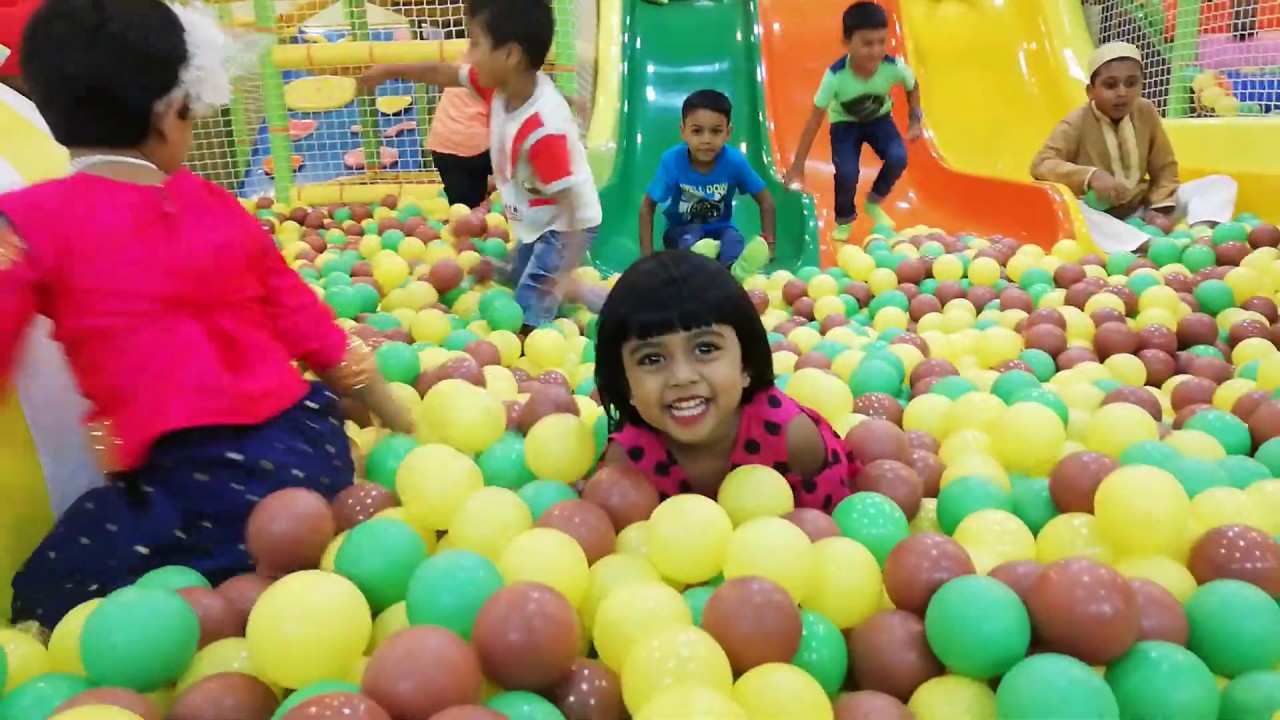 Indoor Playground for Kids With Family Fun Play Time | Slide Rainbow ...