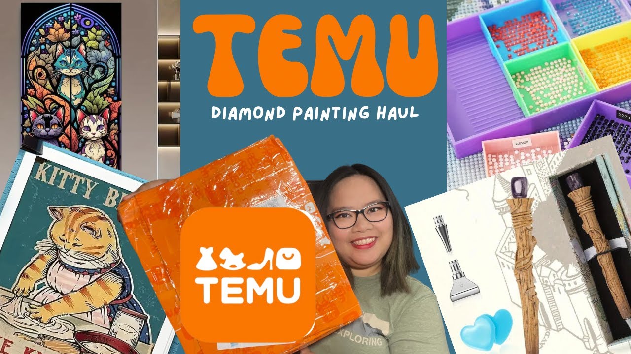 HUGE DIAMOND PAINTING HAUL FROM TEMU - YouTube