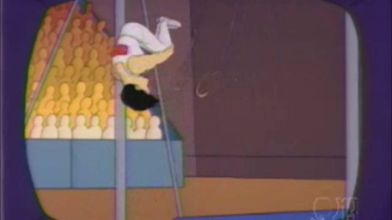 The Simpsons - Korean gymnast Kim Huang, broken leg - YouTube