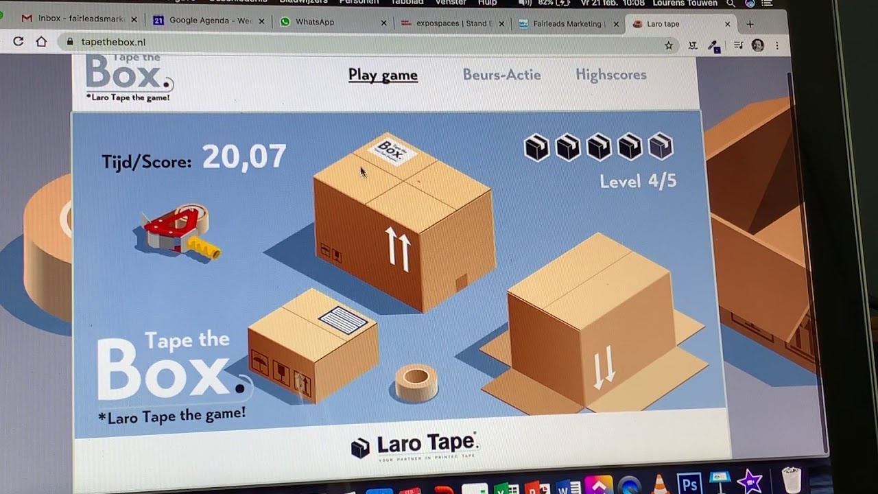 Tape the Box - Branded Game voor Laro Tape - YouTube