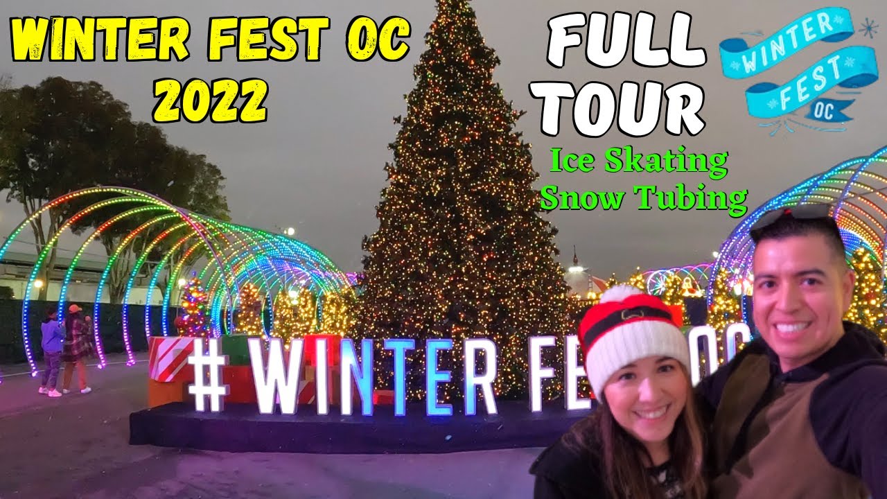 First Time At Winter Fest OC 2022 (Ice Skating, Snow Tubing, Rides ...