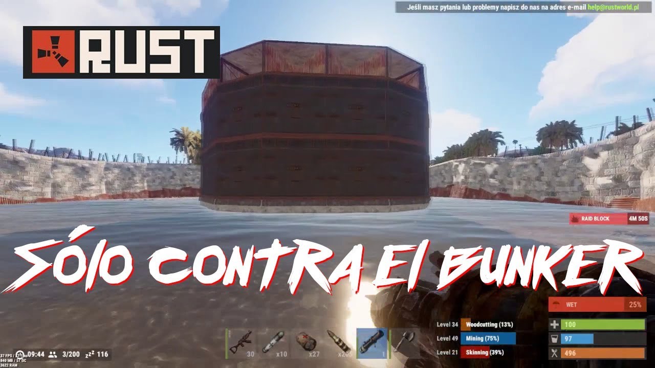 Rust #53 👌 Sólo contra el bunker 👌 Gameplay Español - YouTube