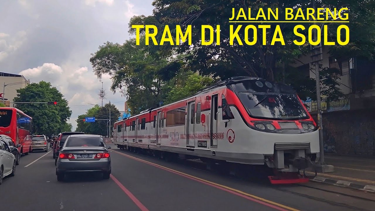 Driving Around Solo City with the last tram in Indonesia⁉️ Kereta ...