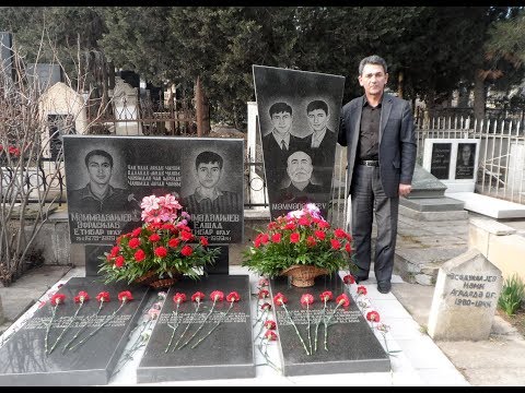 Dəhşətli qətldən 20 il keçdi - Etibar Elkinlə oğullarının məzarı ziyarət olundu