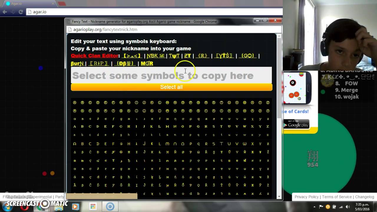 How to get cool nicknames on agario - YouTube