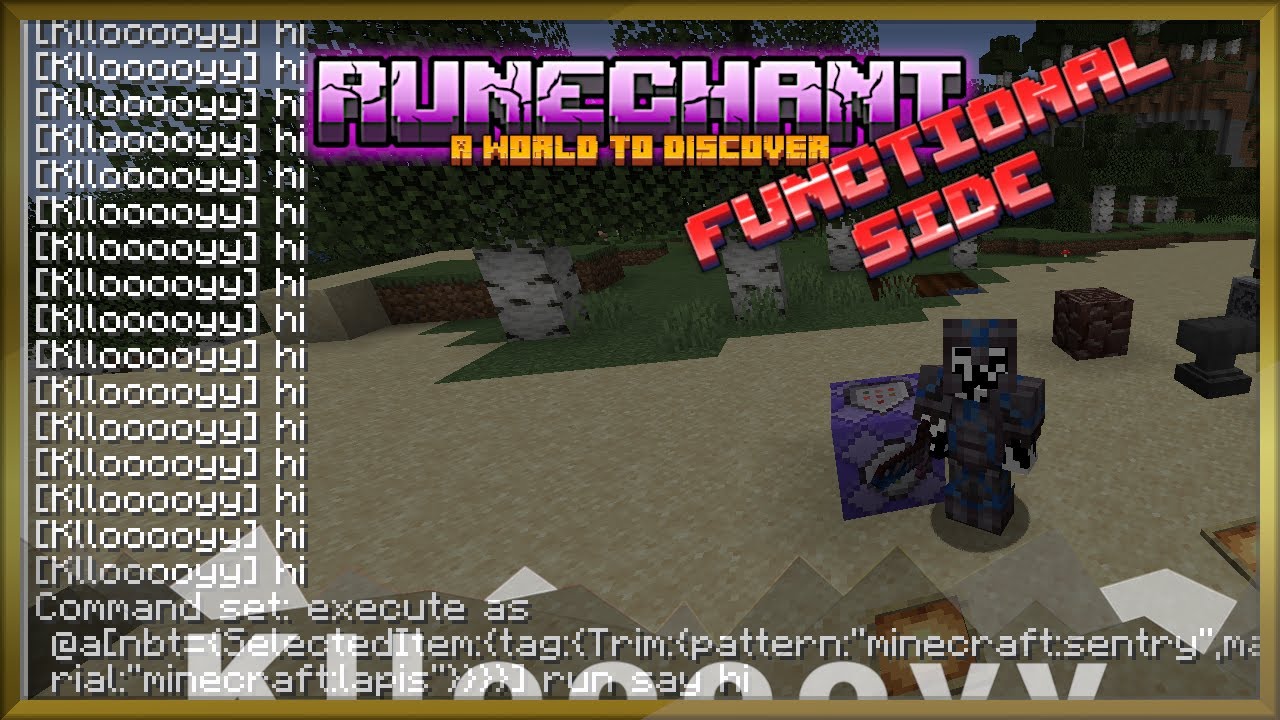 [Runechant] Trim Effects and Trimmable Weapon, Functional Side Tutorial | Minecraft Data Pack #6 ...