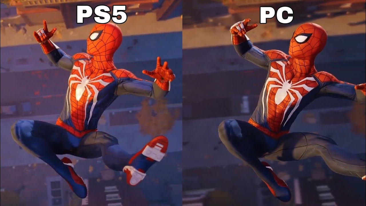 Spider-Man Remastered Graphics Comparison | PC VS PS5 - YouTube