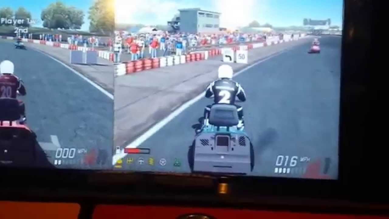 Mame arcade dual racing wheel test run - YouTube