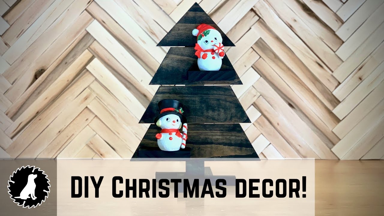Making a Christmas Tree Shelf // DIY Home Decor // Woodworking - YouTube