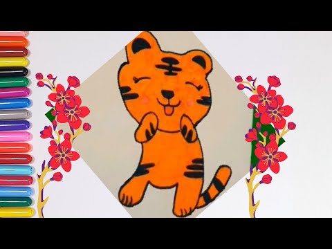 Kalay Kaplan Çizimi Sevimli Kaplan Nasıl Çizilir ? How to Draw Tiger ?