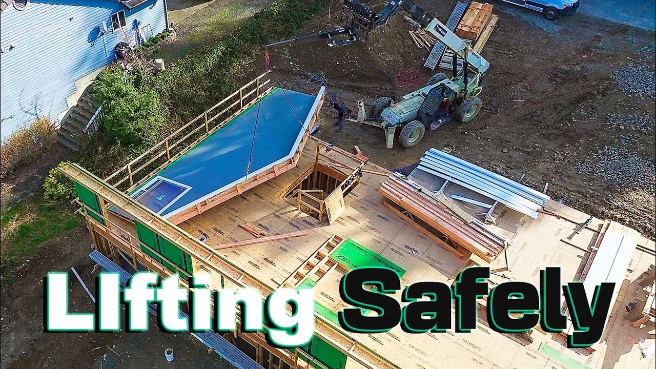 Safely Lifting a Rake Wall with Siding project 120 part 11 - YouTube