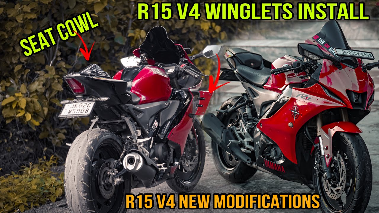 Yamaha R15 v4 winglets modifications ️| s1000 rr type winglets | Beast ...