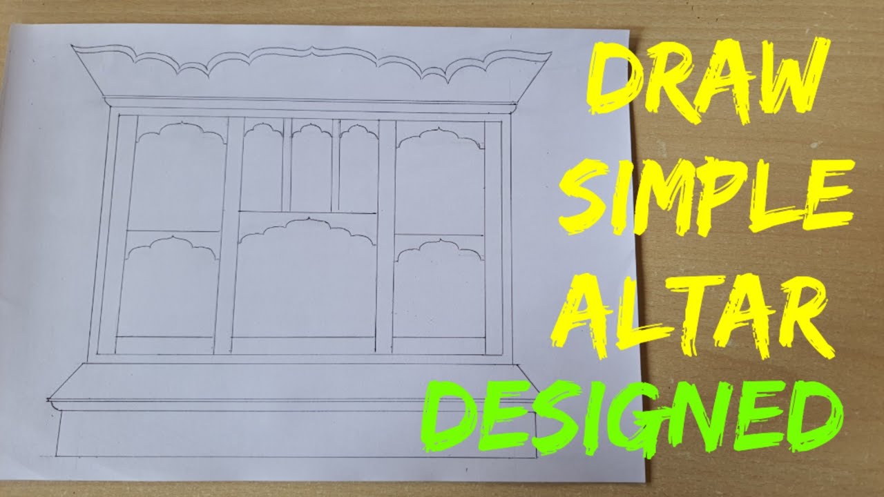 Draw a simple altar designed - YouTube