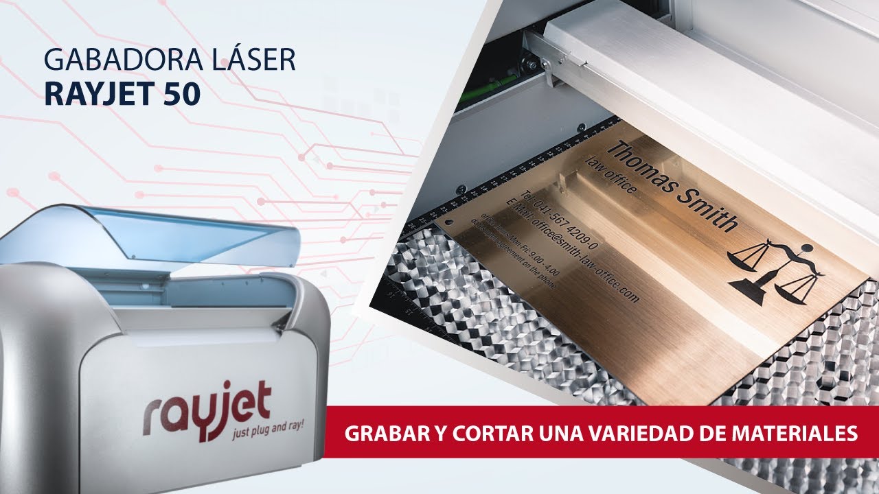 GRABADORA Y CORTE LÁSER RAYJET 50 I EM GRAPHICS I - YouTube
